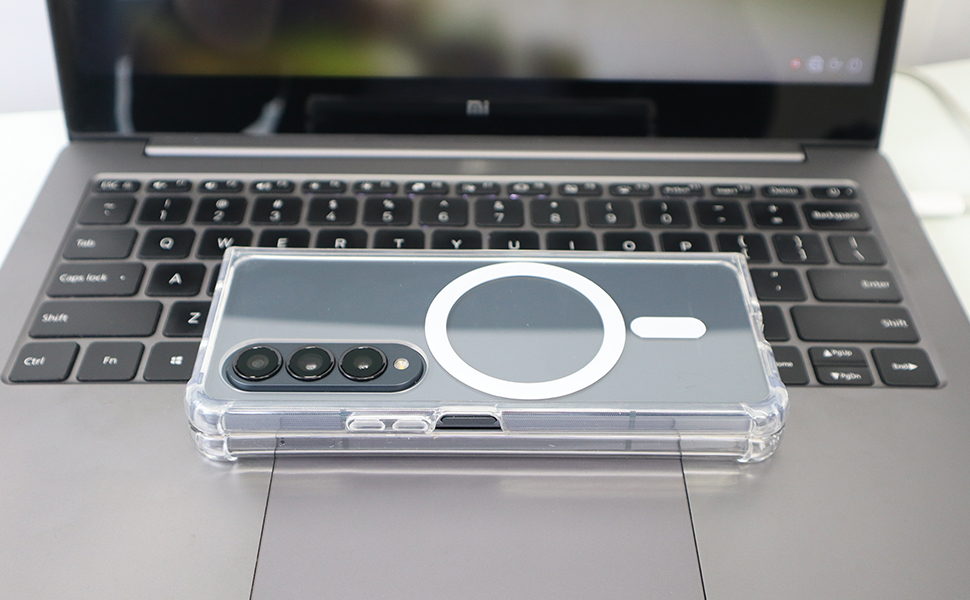 Amazon.com: ioiFour for Samsung Galaxy Z Fold 4 Magnetic Clear Case, Compatible with Wireless ...