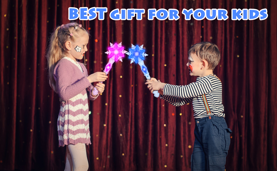 Light Up Frozen Snowflake Wand with Sound(Motion Sensitive) Magic Toy ...
