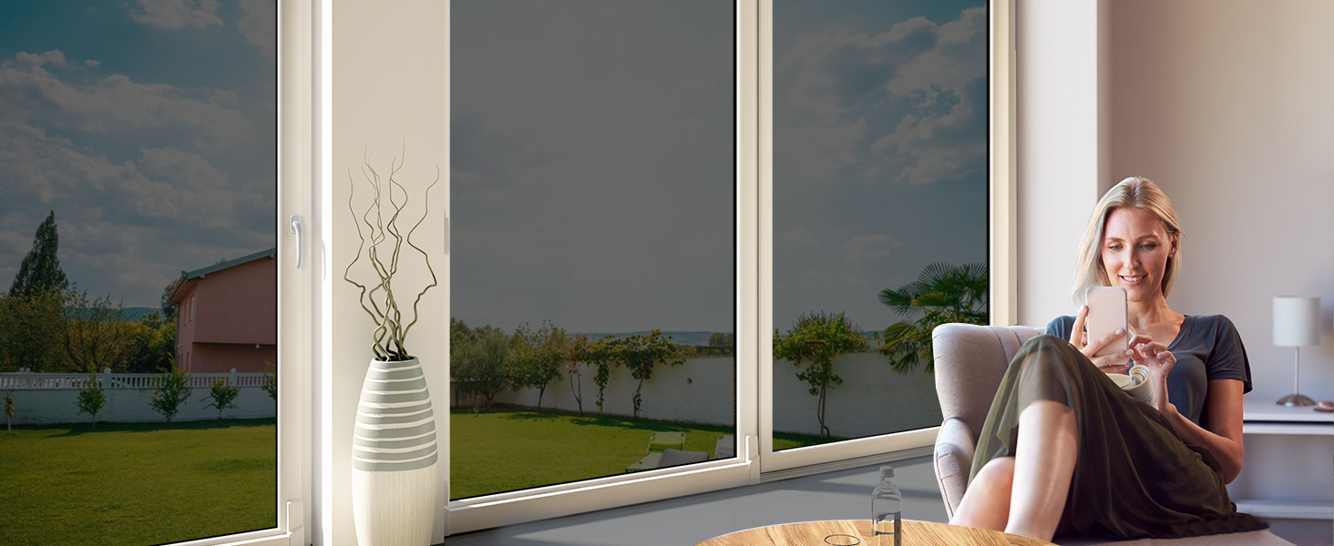 Coavas One Way Window Film Reflective Window Films for Privacy Mirror Window Film for Sun ...