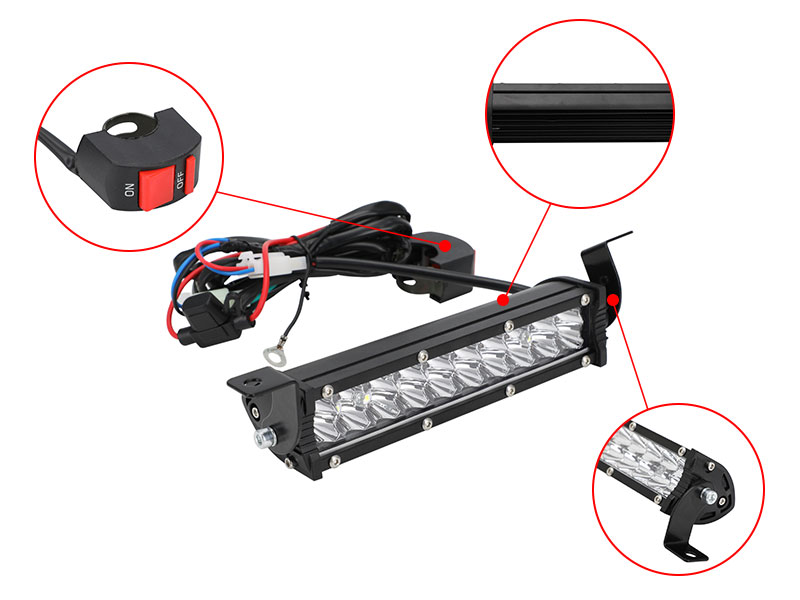 Amazon.com: IUVWISN Motorcycle LED Light Bar Plug-Play 60W 2500Lm ...