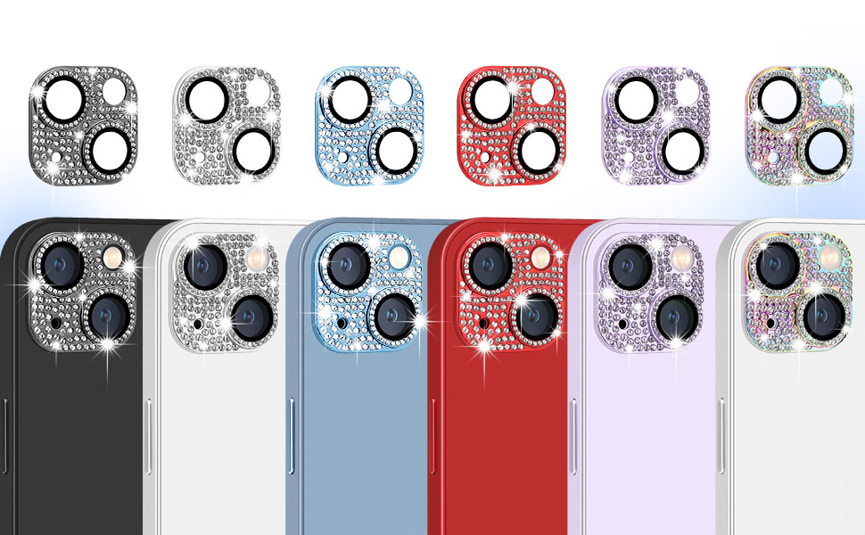 Amazon.com: Hsefo Compatible with iPhone 14 and 14 Plus Camera Lens Protector, Bling 3D ...