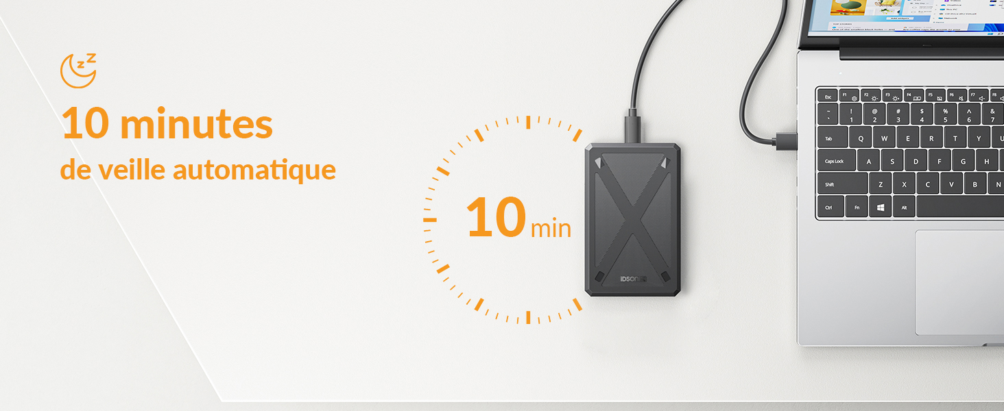 iDsonix Boîtier de Disque Dur 2,5 Pouces 6Gbps USB 3.1 vers SATA III ...