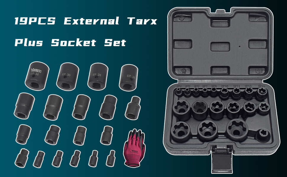 Yuesstloo Torx Plus Socket Set External Torx Plus 6 Point Ep Socket Ep4 Ep32