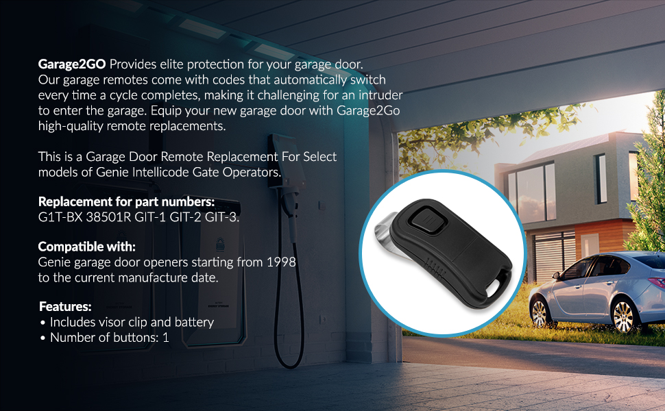 Amazon.com: Garage2Go Garage Door Remote Replacement for Genie ...