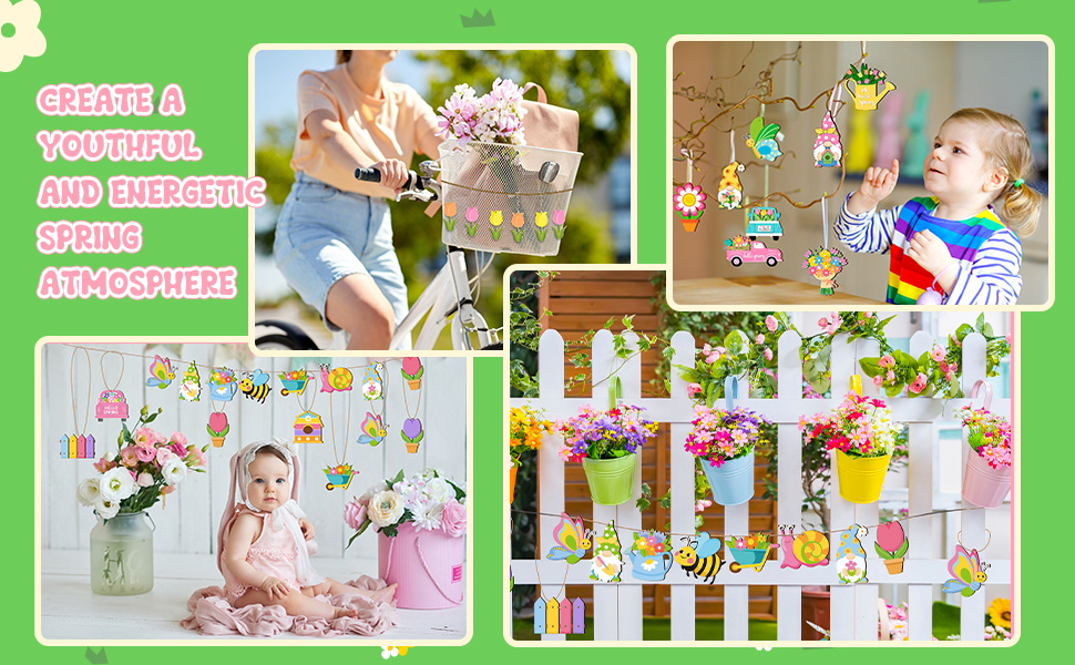 Amazon.com: 36 Pieces Spring Flower Ornaments Spring Tree Ornaments ...