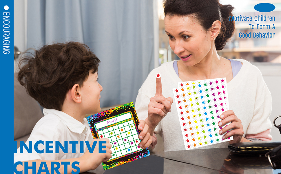 Amazon.com : 90 Pack Classroom Incentive Chart in 2 Designs with 2640 ...