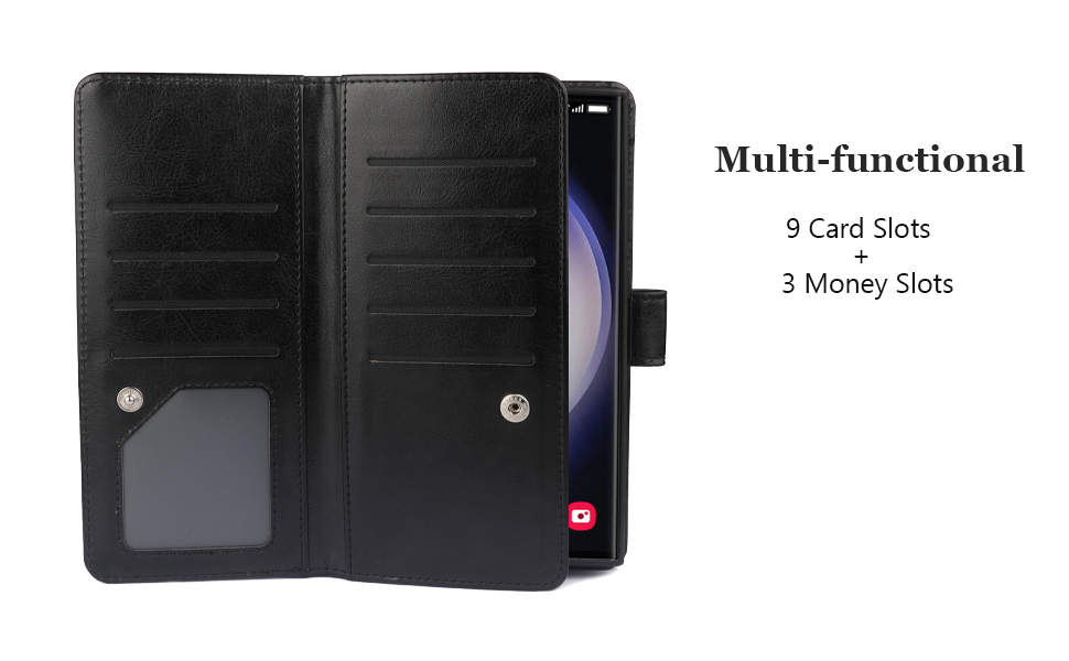 Amazon.com: Varikke Compatible with Samsung Galaxy S23 Ultra Case Wallet, Detachable Magnetic ...