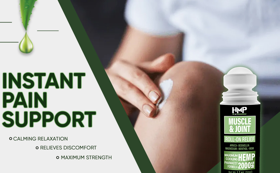 Amazon.com: HMP Muscle+Joint Cooling Roll On 2000MG Natural Relief Formula w Menthol Magnesium ...
