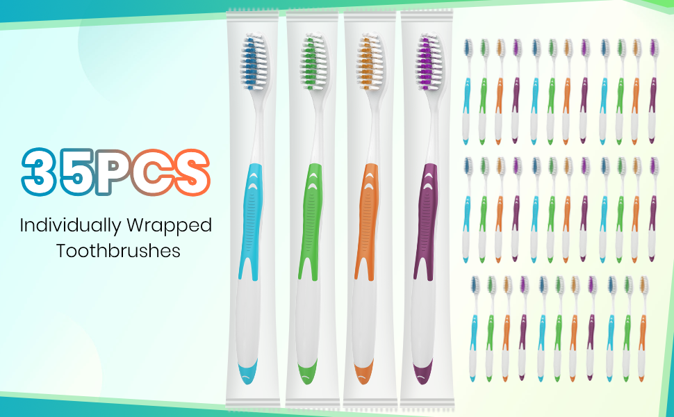 Amazon.com : Bulk Toothbrushes 35 Pack, Individually Wrapped ...