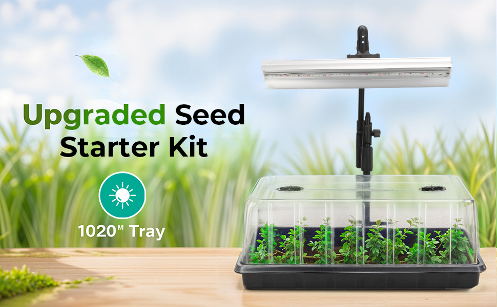 Amazon.com : Ryscam 1020 Seed Starter Tray, Seed Starter Kit with Grow Lights, Seedling Trays ...