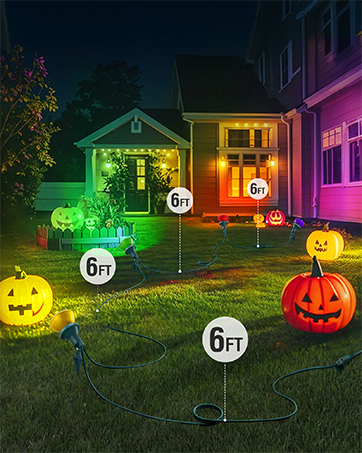 SURAIELEC Outdoor Flood Light Holder, Waterproof LED Spot Lights with ...