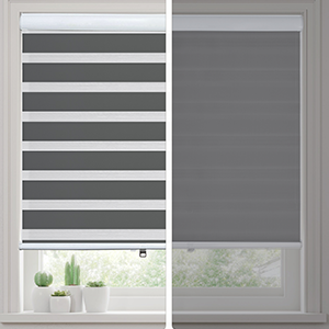 Amazon.com: FS KEEWO Cordless Zebra Window Shade, Polyester, Black, Light Filtering, Custom Size ...