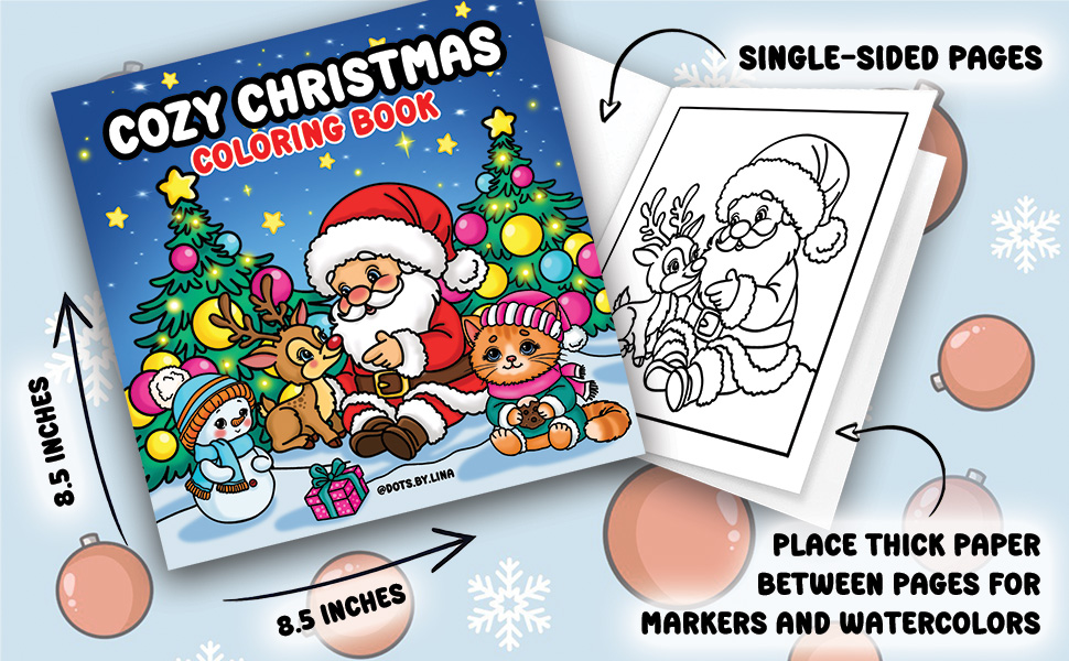 Amazon.com: Cozy Christmas: Coloring Book for Kids and Adults Featuring ...