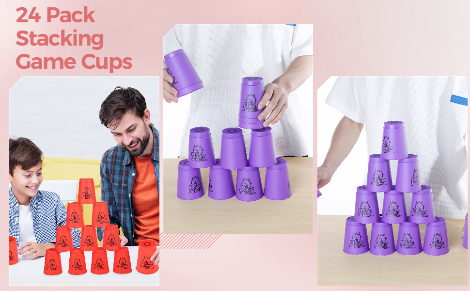 Amazon.com: yeesport Sport Stacking Cups, 24pcs Sports Stacking Cups ...