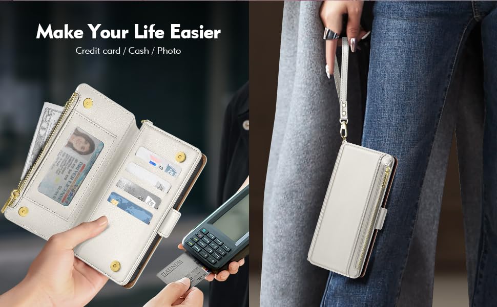 Amazon.com: Antsturdy Compatible with Samsung Galaxy A14 5G Case Wallet with Card Holder Women ...