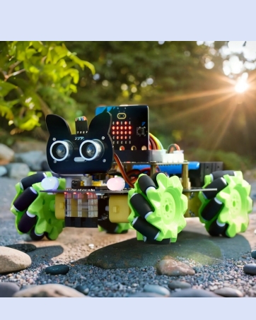 KEYESTUDIO BBC Micro:bit 4WD Mecanum Robot Car Kit Gráfico Makecode ...