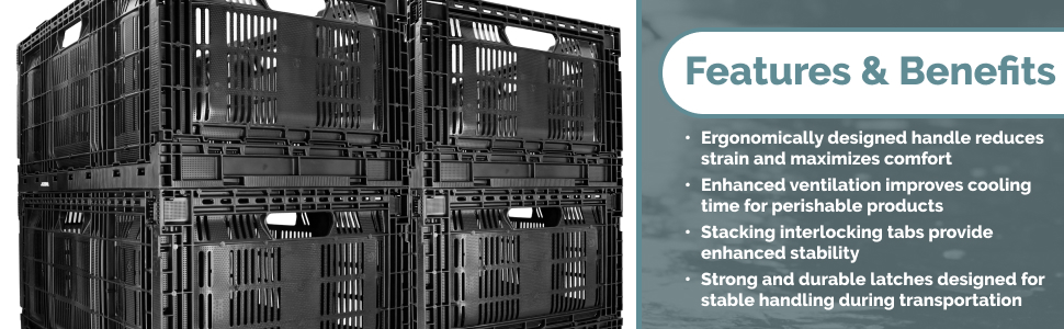 Amazon.com: JEZERO Stackable, Collapsible Professional Storage Crate ...