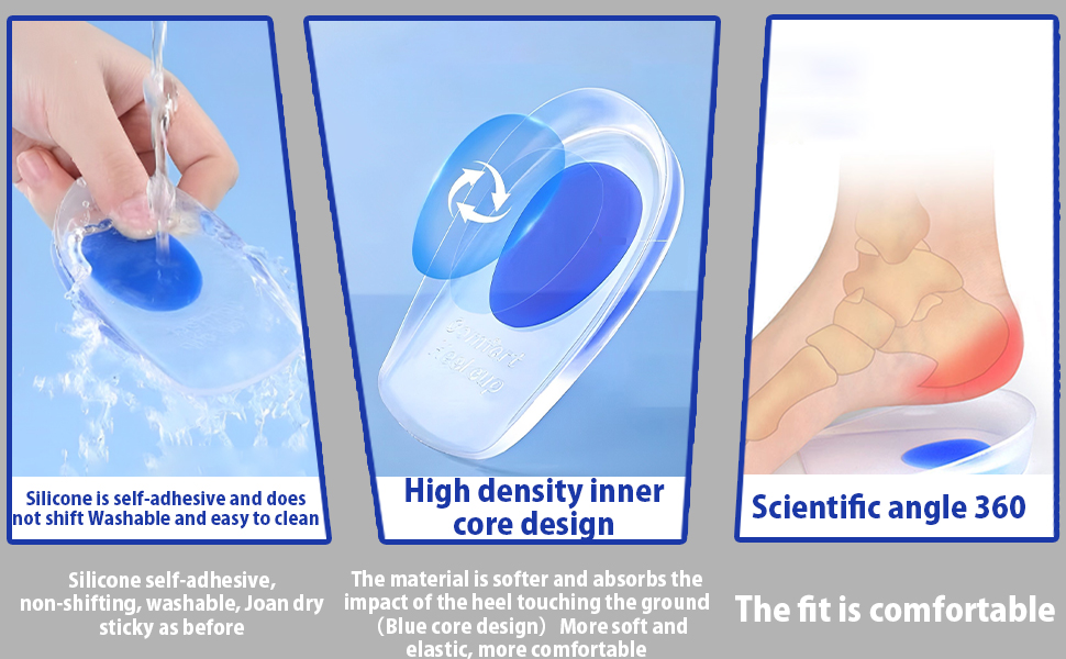 Amazon.com: Fallmist Gel Heel Cup for Plantar Fasciitis,Heel Cups for Heel Pain Bone Spur Pain ...