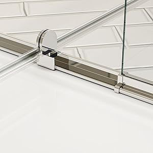 38-42" W x 71" H Piovt Swing Glass Shower Door,Pivot Frame Sliding Shower Door with 1/4"(6mm ...