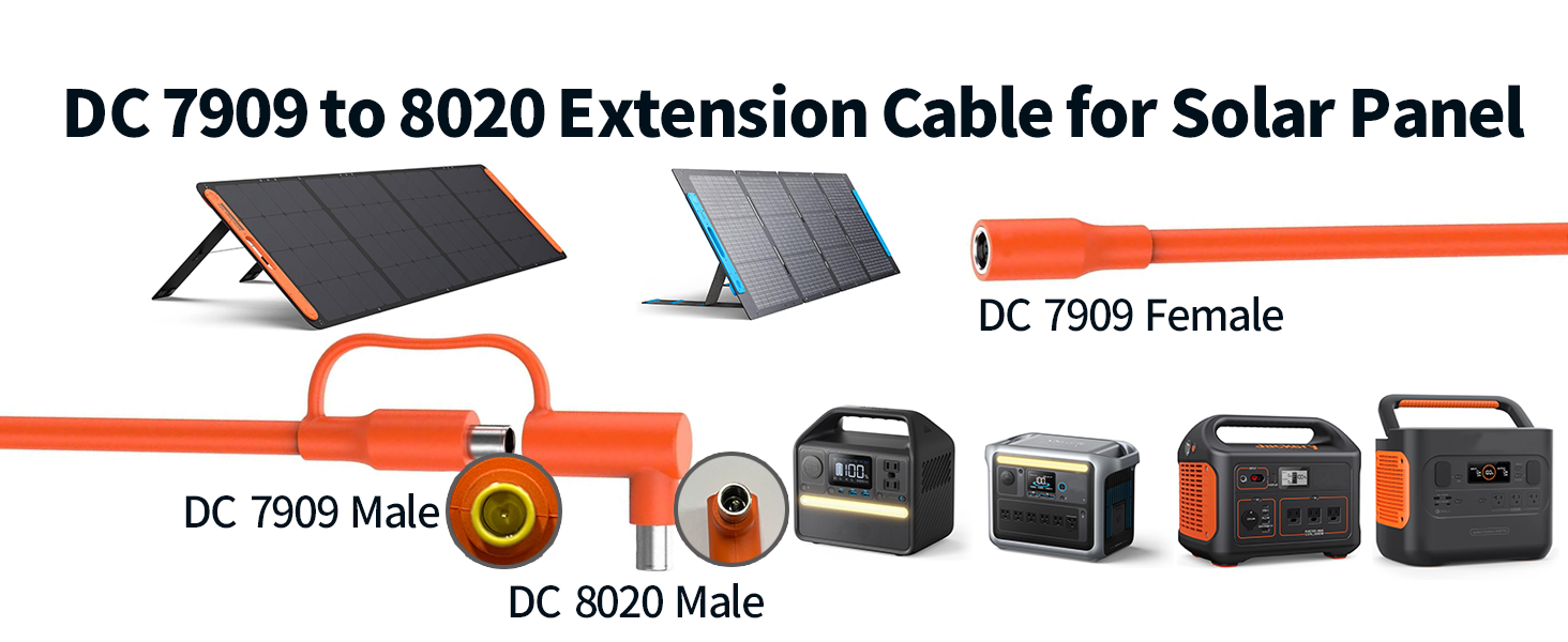 Tonton DC 8mm Extension Cable, DC7909 Solar Panel Cable with DC8020 Connector, 10Ft 3M 14AWG 8mm ...