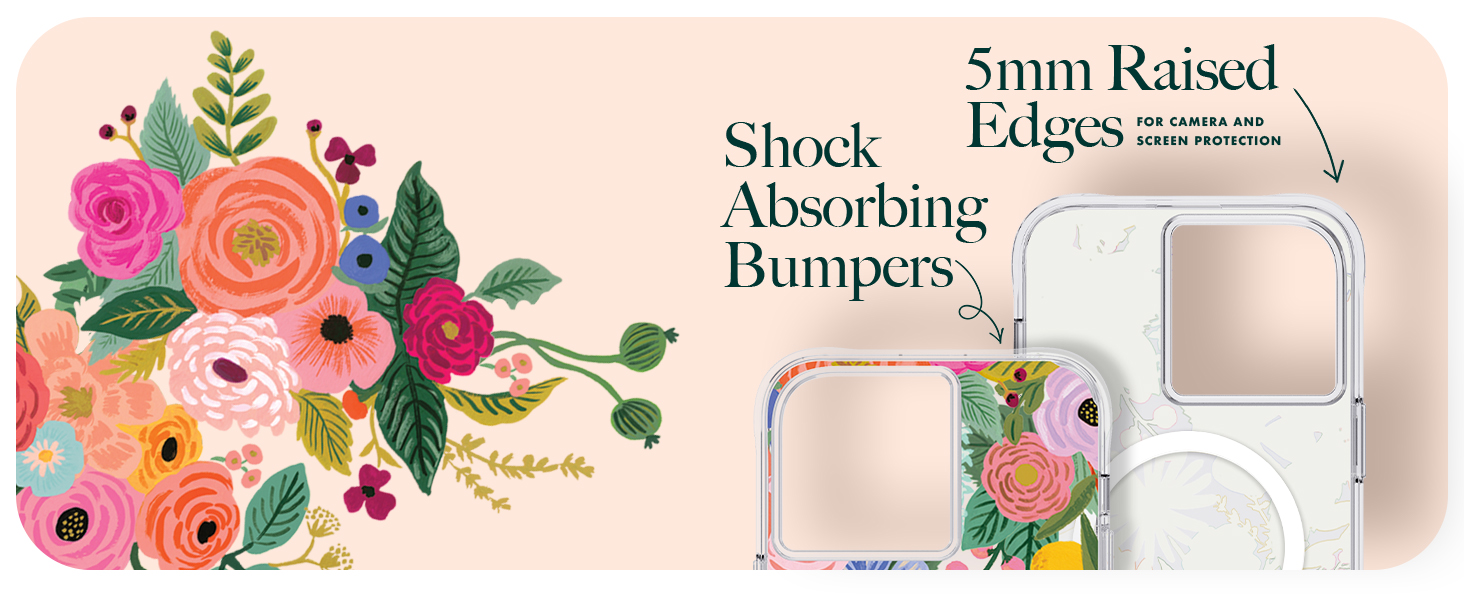 Amazon.com: Rifle Paper Co. iPhone 14 Pro Max Case [Compatible with MagSafe] [10ft Drop ...