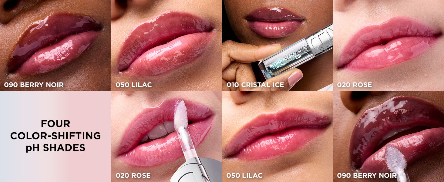 Amazon.com: L'Oreal Paris Plump Ambition pH Hyaluron Lip Oil, Color Shifting Lip Tint with 24HR ...