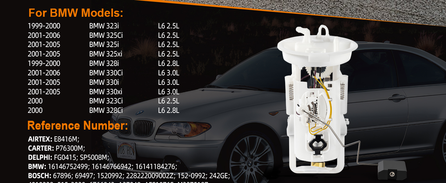 Amazon.com: VANBOL Electric Fuel Pump Module Assembly Compatible with 1999-2005 BMW E46 323Ci ...