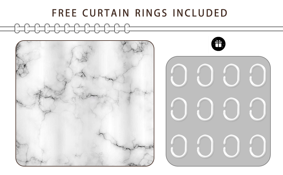 Amazon.com: ZTTXL Gray -White Marble Shower Curtain, Abstract Modern Decor Fabric Shower Curtain ...