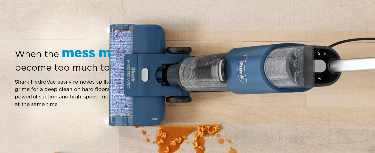 Shark HydroVac Corded Hard Floor Cleaner with Antimicrobial Brush-Roll ...