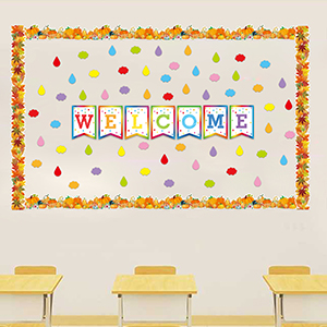 Amazon.com : Fancy Land Pumpkins Maple Leaves Bulletin Board Border ...