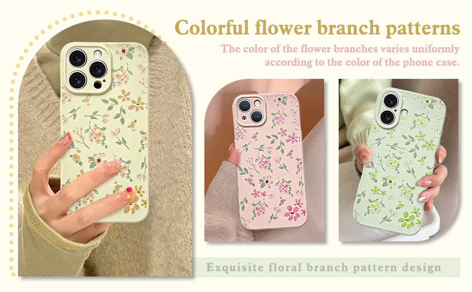 Amazon.com: Lovmooful Compatible for iPhone 14 Pro Max Case Cute Aesthetic Floral Flower Leaf ...