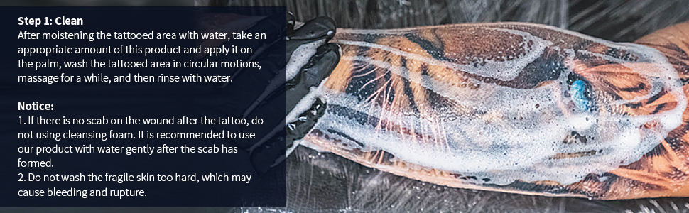 JVR Tattoo Aftercare Kit, JVR Tattoo Soap & Tattoo Balm, Tattoo Foam Soap Cleanser To Clean ...