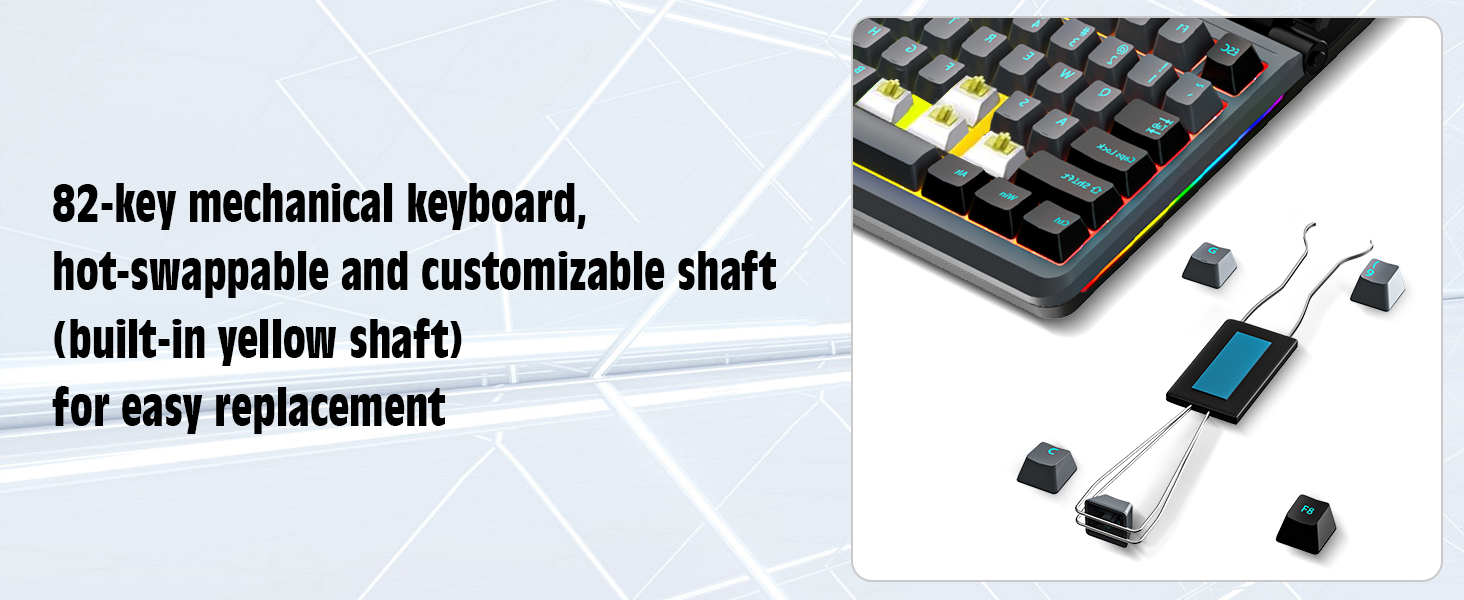 Amazon.com: AOKER Touch Screen Keyboard Monitor - Portable Foldable ...