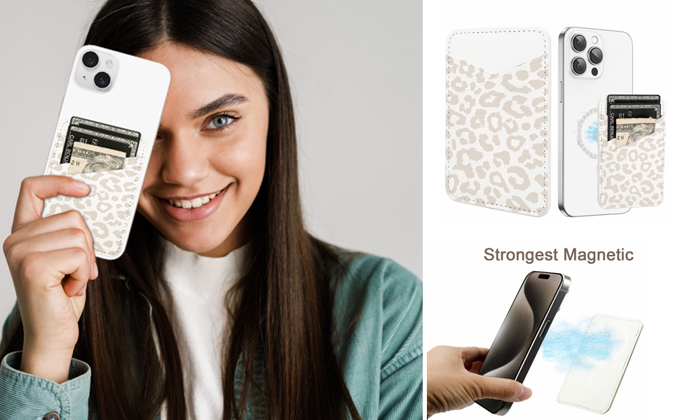 Amazon.com: uCOLOR Magnetic Wallet Card Holder - Compatible with MagSafe for iPhone 15/14/13/12 ...