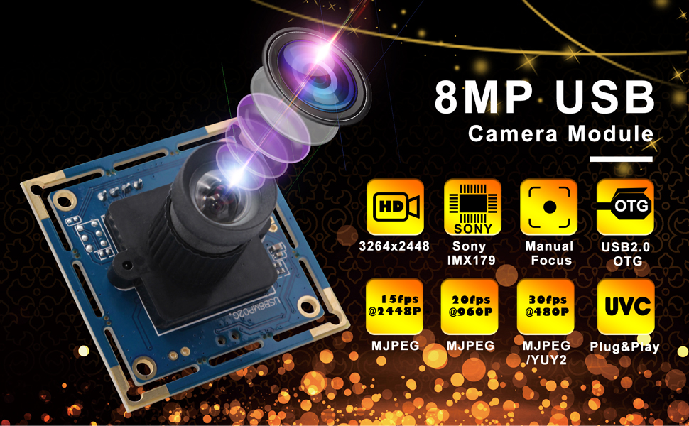 Amazon.com: SVPRO 8MP USB Camera Module with Enclosure,Fisheye Webcam Wide Angle UVC Computer ...