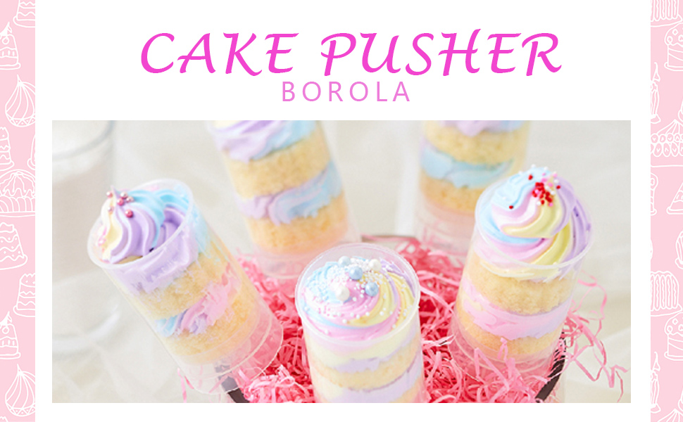 Amazon.com: BOROLA 6 pcs Round Shape Clear Push-Up Cake Pop Shooter (Push Up Pops) Plastic ...