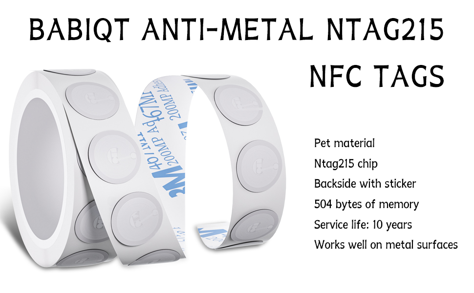 Amazon.com : 50pcs Ntag215 NFC Tag Anti Metal NFC Tags NFC Stickers On-Metal White NFC Stickers ...