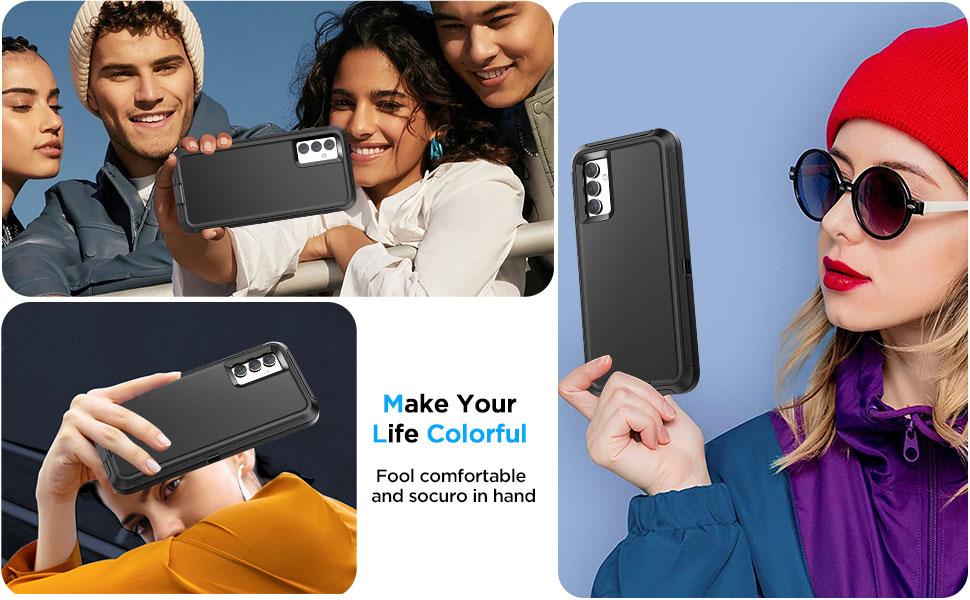 Amazon.com: AICase Belt-Clip Holster Case for Galaxy A35,Heavy Duty Drop Protection Full Body ...