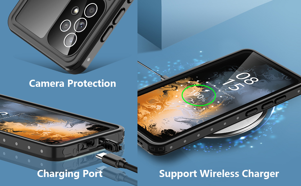 Amazon.com: ANTSHARE for Galaxy A52 5G Phone Case Waterproof, A52 Case with Built-in Lens ...