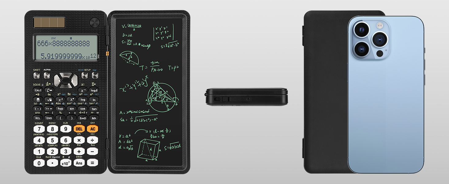 zerotop Calcolatrice Scientifica, Solare 417 Funzioni Aritmetiche con ...