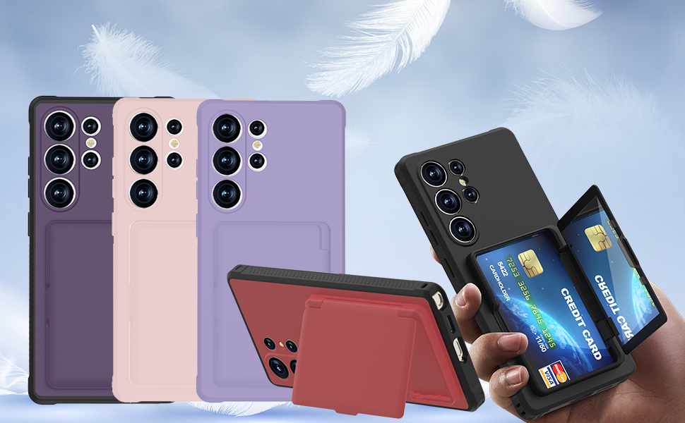 Amazon.com: NINKI Samsung Galaxy S25 Case Wallet with Kickstand, 3 Card Holder, Black : Cell ...