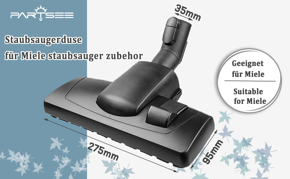 PARTSEE Premium 35mm Staubsaugerdüse, Staubsauger Ersatzteile ...