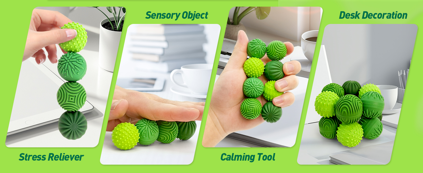 Amazon.com: Magnetic Stress Fidget Balls for Adults Teens – 8pcs Sensory Magnetic Silicone Balls ...