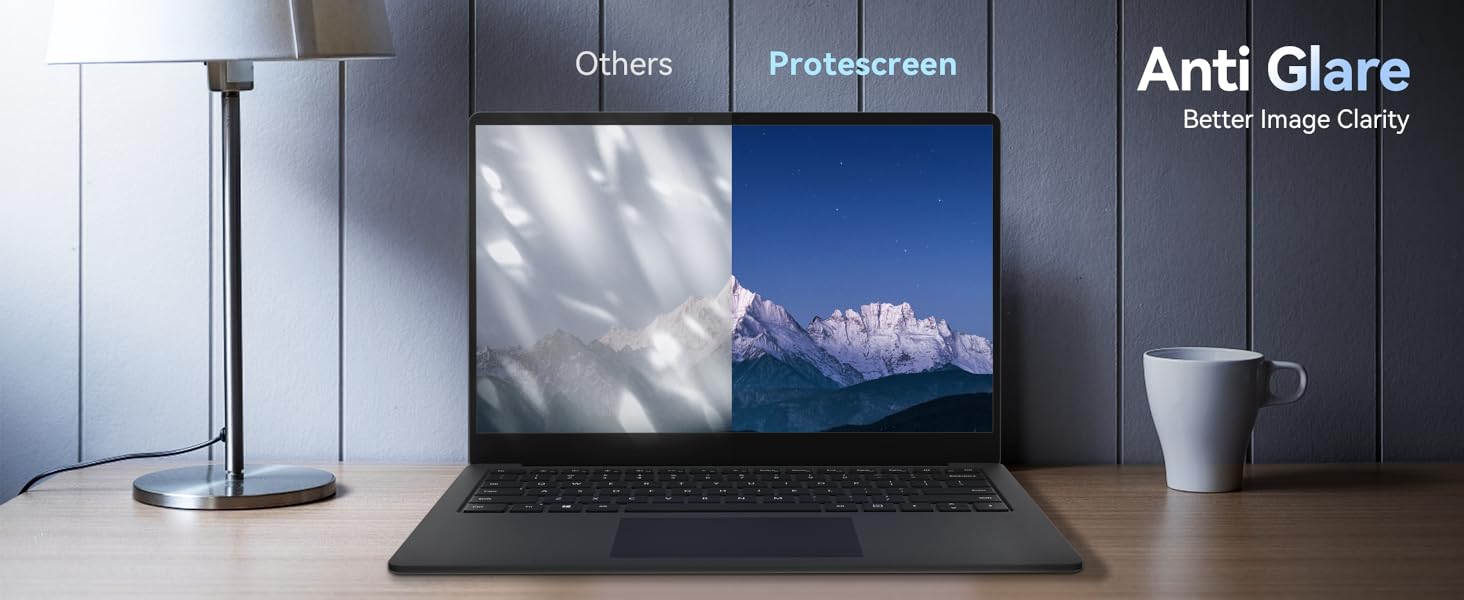 16 Inch Laptop Privacy Screen, Anti Glare Blue Light Privacy Filter ...