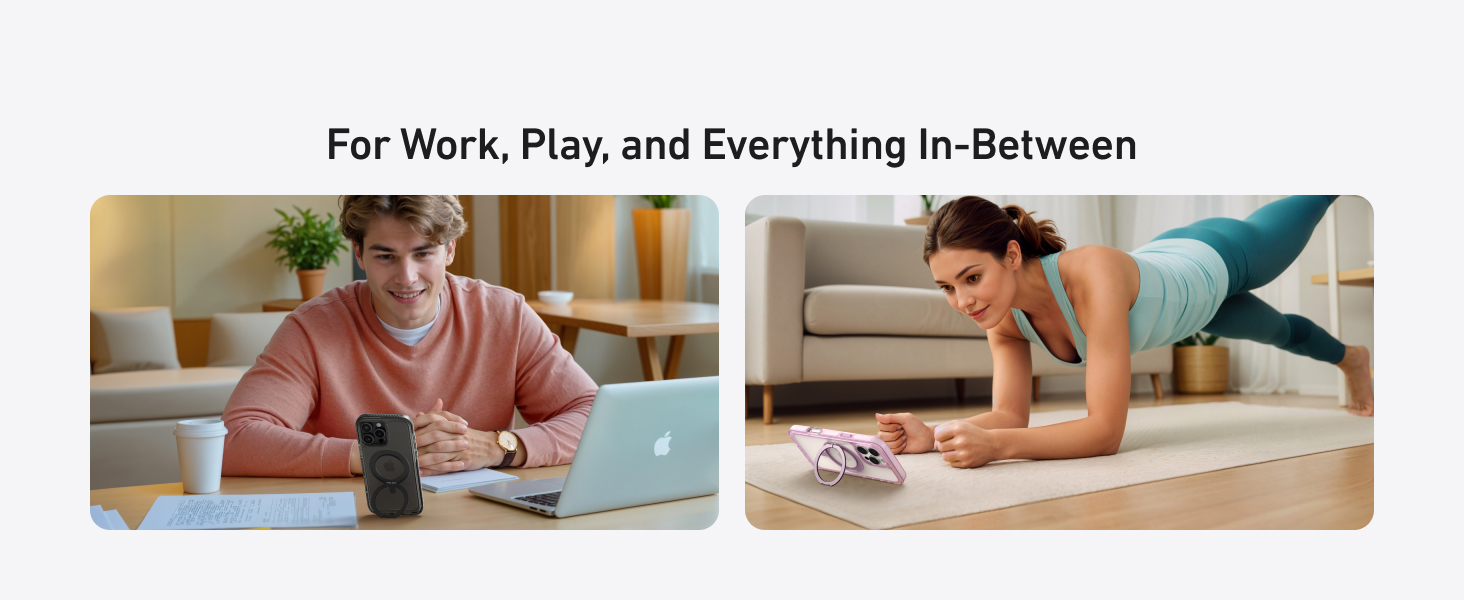 Amazon.com: Anker Ultra Magnetic for iPhone Case with Sturdy 360° Ring Stand, Anti-Yellowing and ...