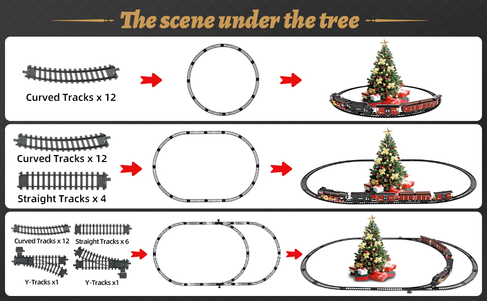 Amazon.com: AIQI Electric Train Set-Train Toys for Boys Girls with Smokes,Lights, Sound,Tracks ...