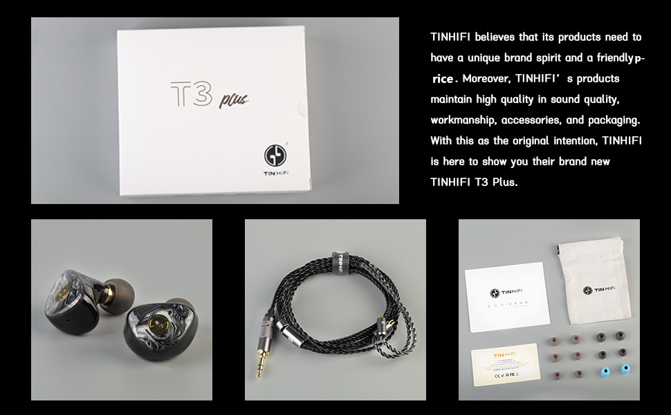 Yinyoo Tin T3 Plus in Ear IEM Auriculares HiFi T3 Plus inear Monitor ...