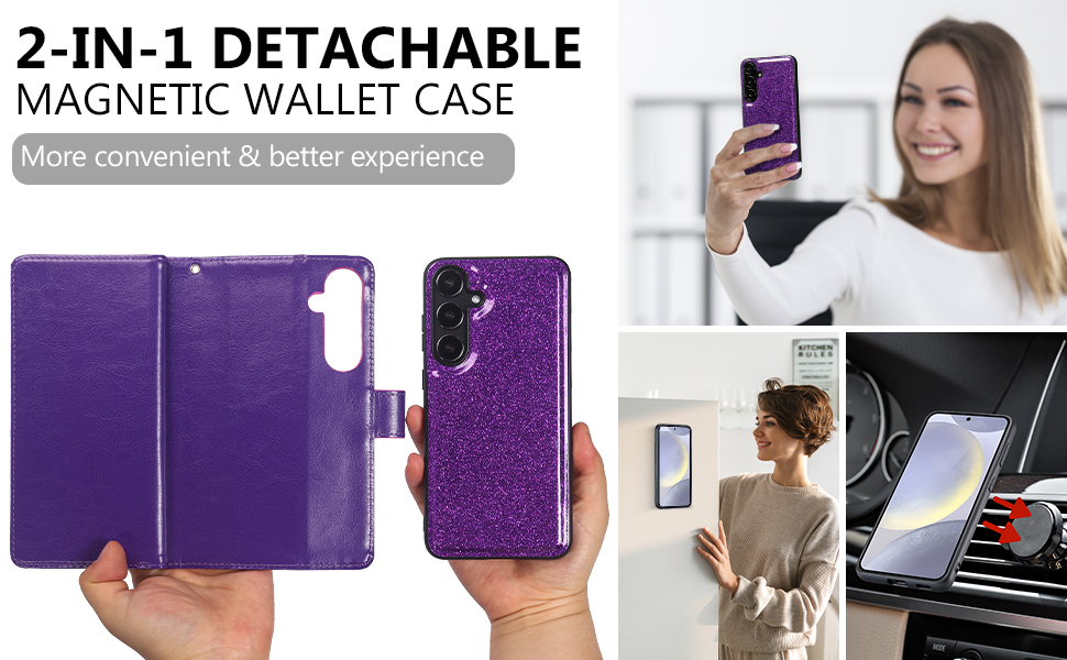 Amazon.com: Varikke for Samsung Galaxy S24 Plus Case / S24+ Wallet Case, Detachable Magnetic S24 ...