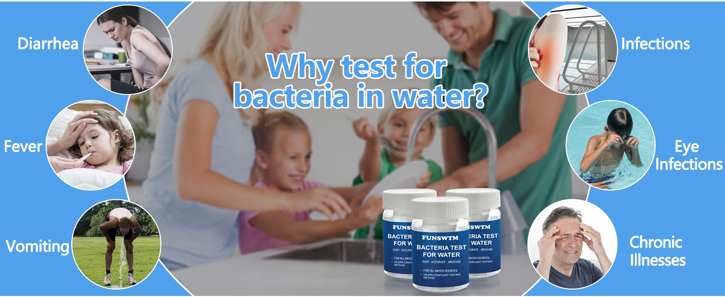 Coliform Bacteria Water Test Kit 4 Pack Water Bacteria Test Kit Easy At Home Well