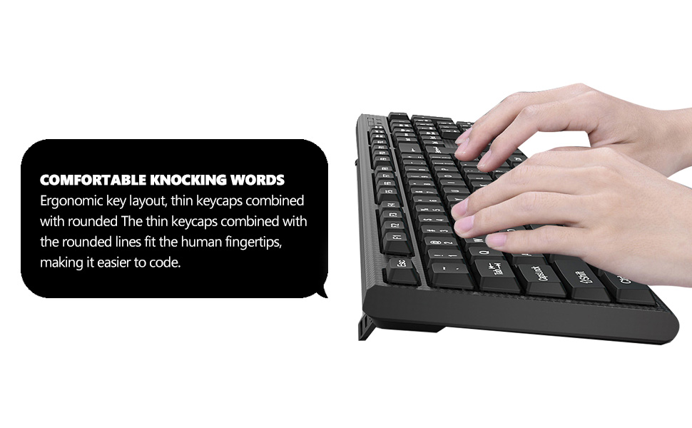 Dpofirs Large Print Computer Keyboard, 104 Keys Visually Impaired ...